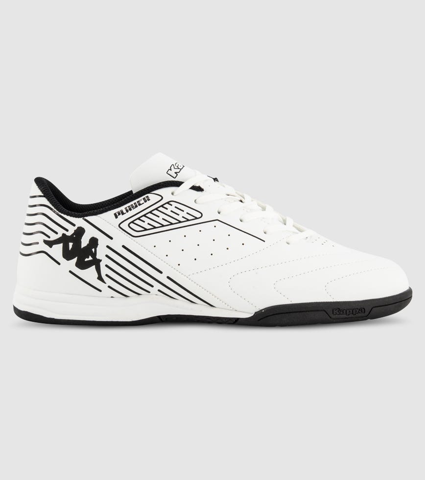 KAPPA PLAYER BASE MENS INDOOR FOOTBALL BOOTS WHITE BLACK | The Athlete ...
