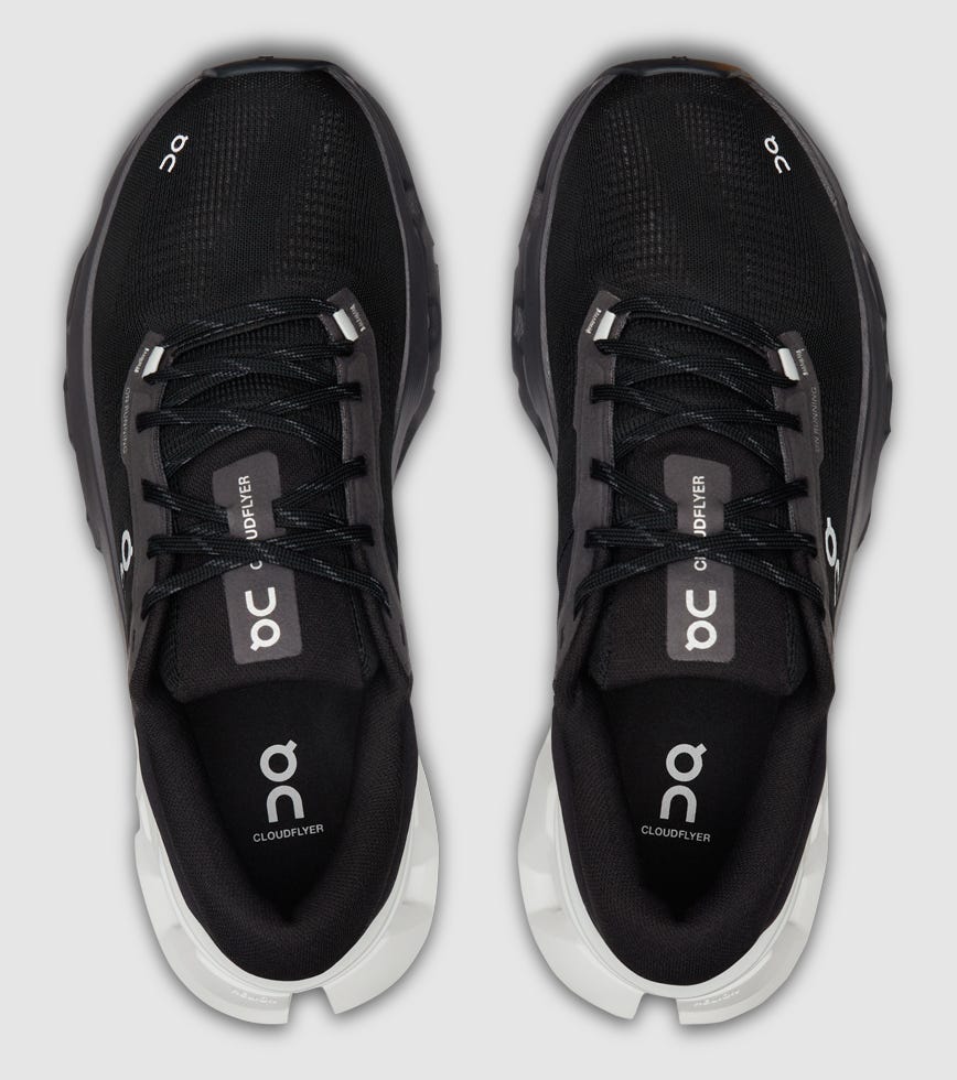ON RUNNING CLOUDFLYER 5 C WOMENS BLACK WHITE | The Athlete's Foot