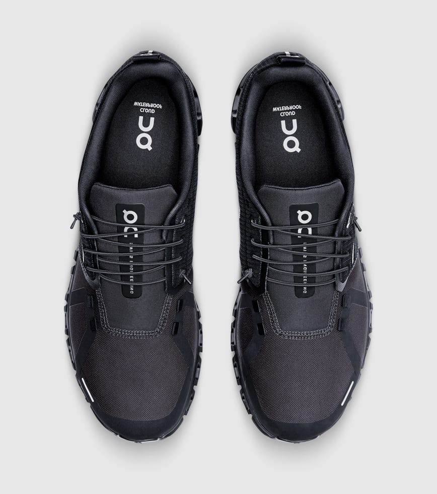 ON CLOUD 6 WATERPROOF MENS BLACK BLACK | The Athlete's Foot