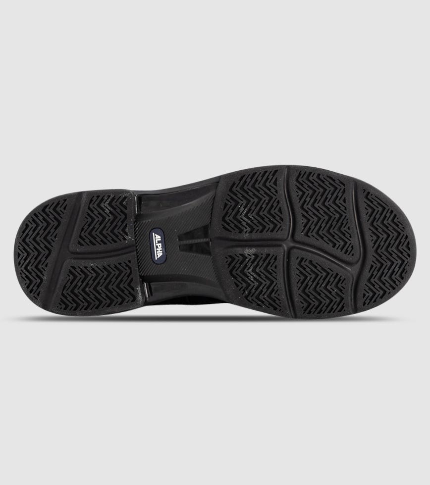 ALPHA DUX JUNIOR BOYS SCHOOL SHOES BLACK | The Athlete's Foot