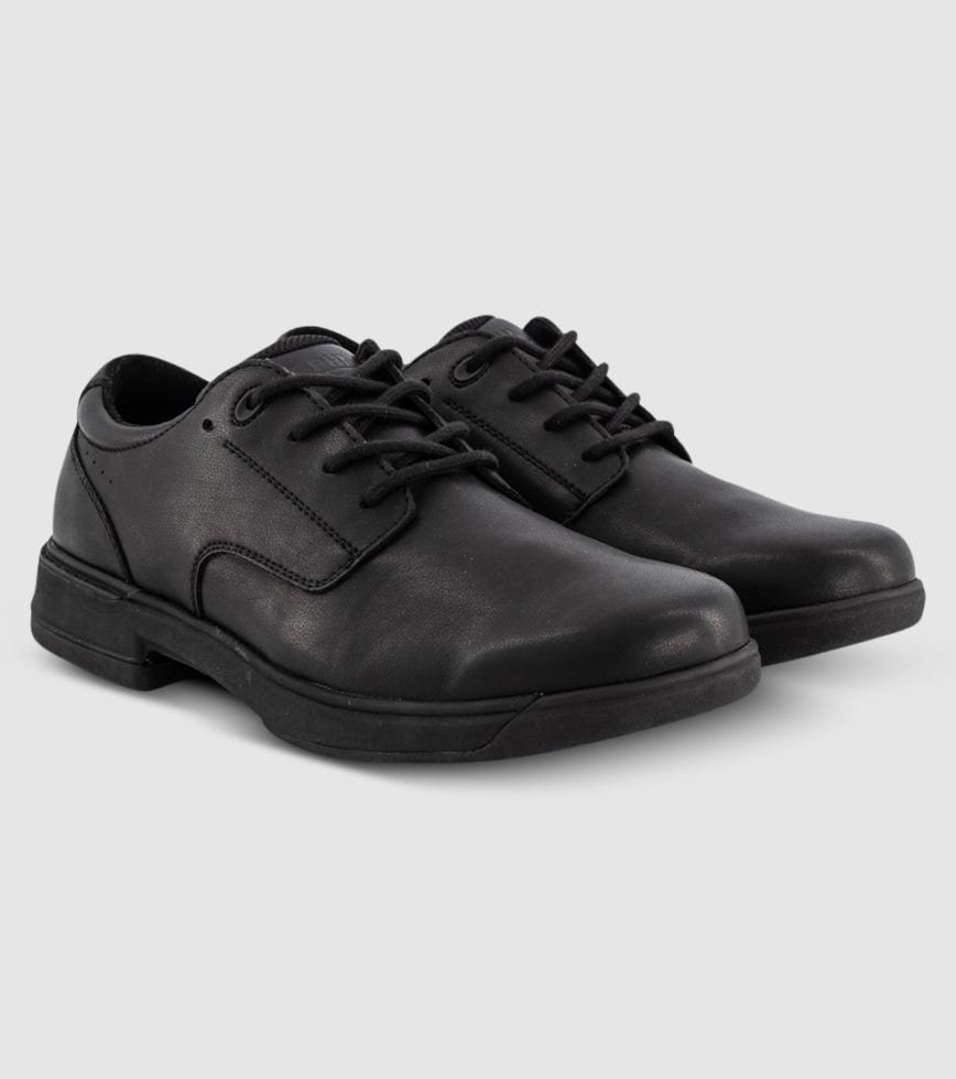 ALPHA DUX SENIOR BOYS SCHOOL SHOES BLACK | The Athlete's Foot