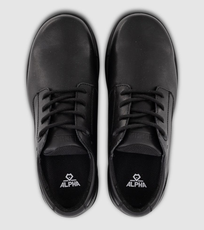 ALPHA DUX SENIOR BOYS SCHOOL SHOES BLACK | The Athlete's Foot