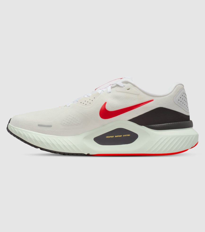 NIKE STRUCTURE 26 MENS WHITE BRIGHT CRIMSON MEDIUM ASH | The Athlete's Foot