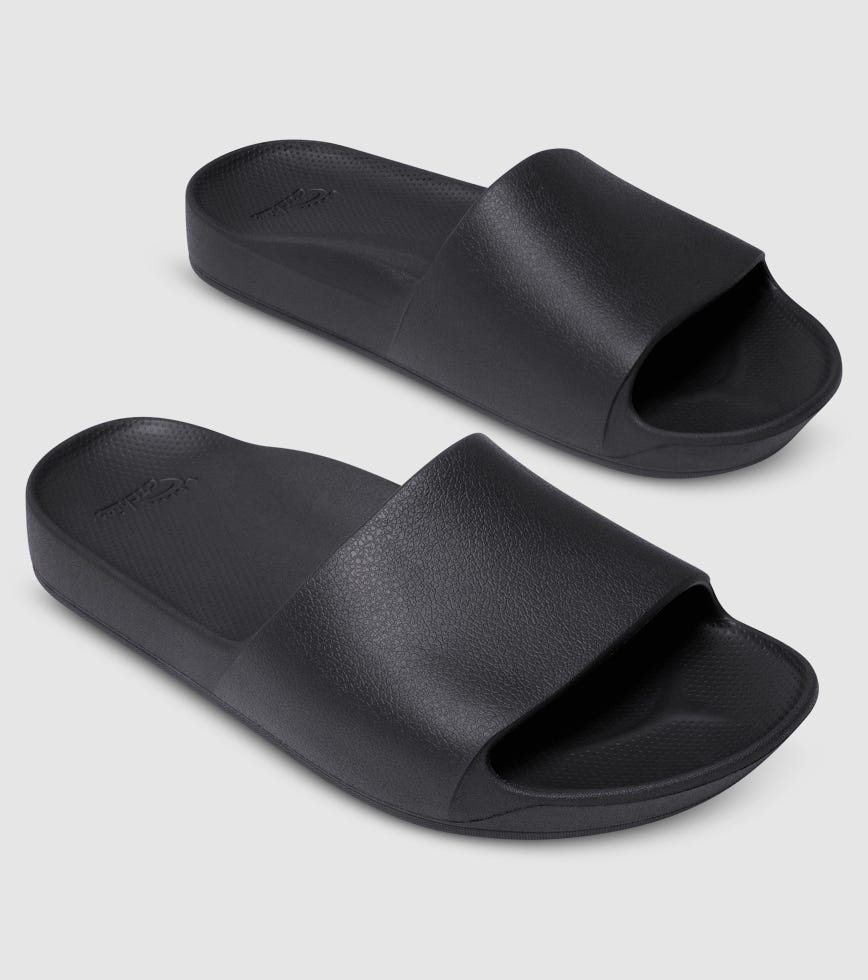 ARCHIES ARCH SUPPORT UNISEX SLIDES BLACK | The Athlete's Foot
