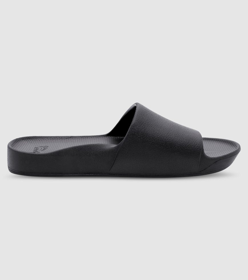 ARCHIES ARCH SUPPORT UNISEX SLIDES BLACK | The Athlete's Foot