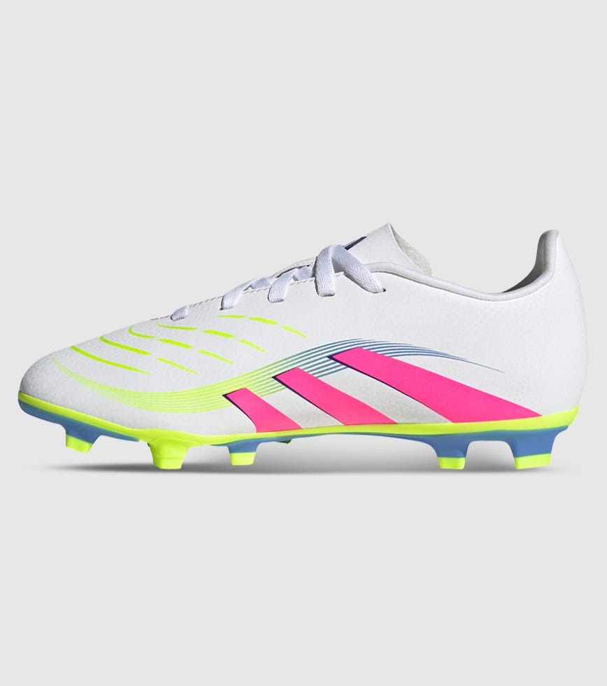 ADIDAS PREDATOR CLUB (MG) (GS) KIDS FOOBALL BOOTS WHT LUCID PINK LUCID ...