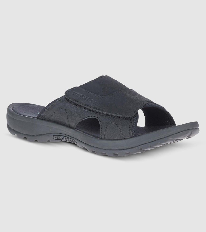 MERRELL SANDSPUR 2 SLIDE MENS BLACK | The Athlete's Foot