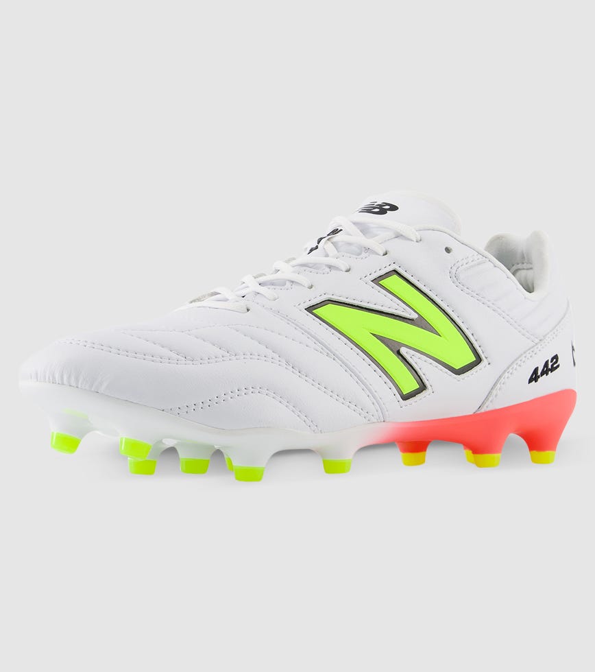 NEW BALANCE 442 PRO V2 (FG) (2E WIDE) MENS FOOTBALL BOOTS WHITE | The ...