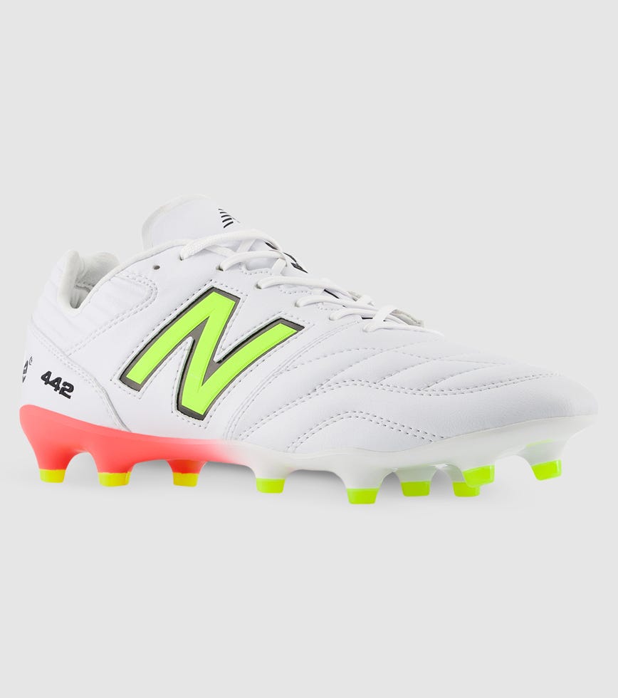 NEW BALANCE 442 PRO V2 (FG) (2E WIDE) MENS FOOTBALL BOOTS WHITE | The ...