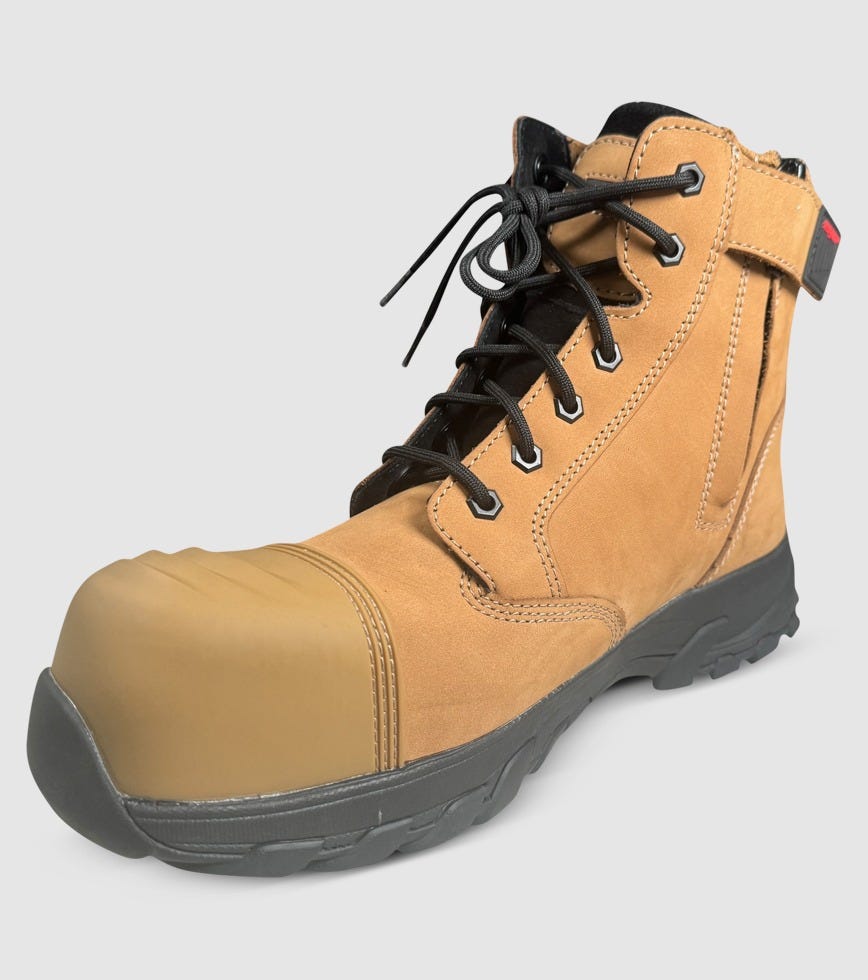 ERGONX ELEMENT HELIUM SAFTEY BOOT MENS TAN TOE BLACK | The Athlete's Foot