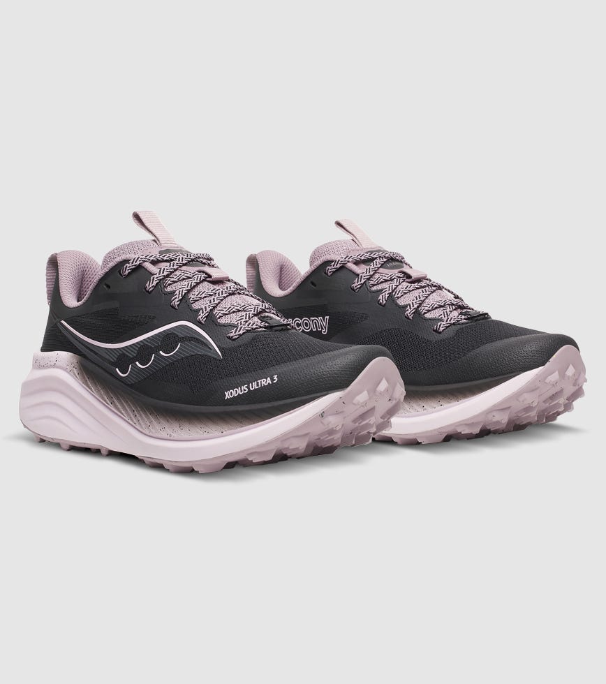 SAUCONY XODUS ULTRA 3 WOMENS BLACK QUAIL | The Athlete's Foot