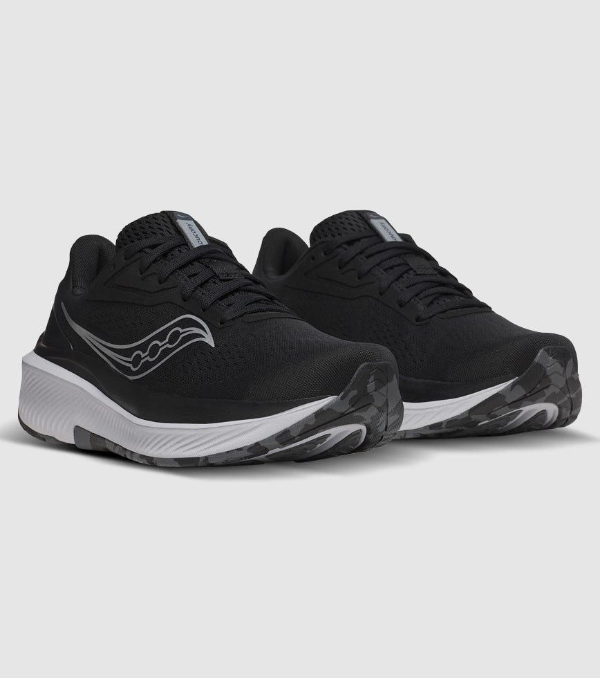 SAUCONY ECHELON 10 (2E WIDE) WOMENS BLACK SILVER | The Athlete's Foot