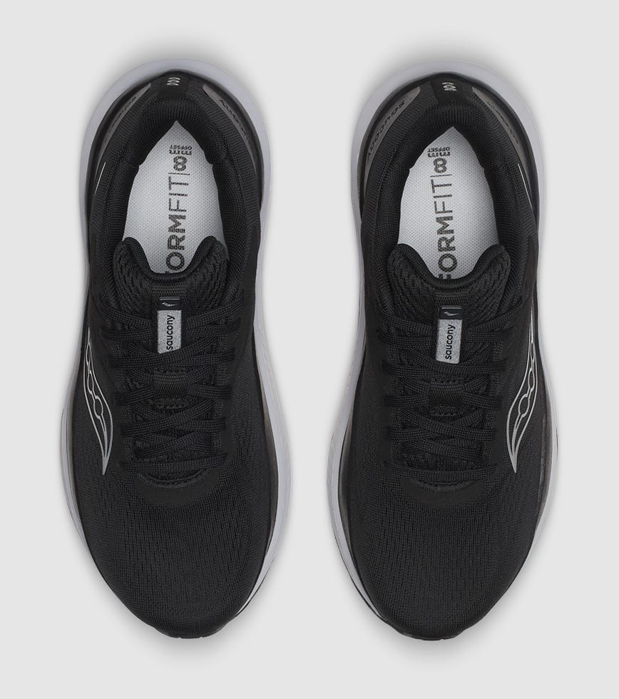 SAUCONY ECHELON 10 (2E WIDE) WOMENS BLACK SILVER | The Athlete's Foot