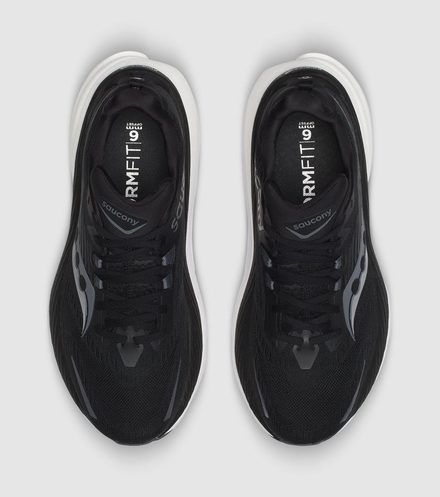 SAUCONY HURRICANE 24 (2E WIDE) MENS BLACK CARBON | The Athlete's Foot