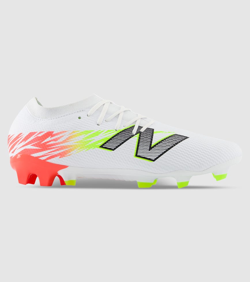 NEW BALANCE FURON TEAM V8 (FG) MENS FOOTBALL BOOTS WHITE | The Athlete ...