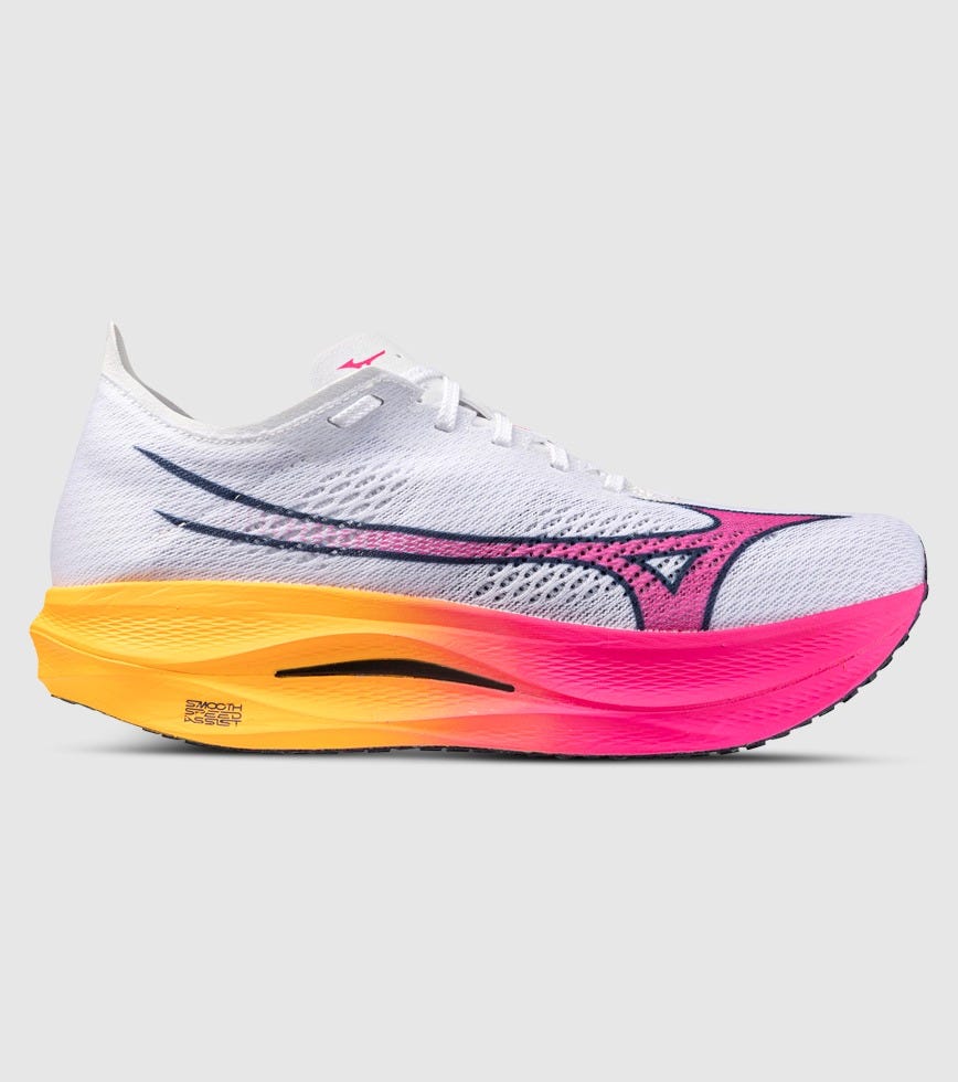 MIZUNO WAVE REBELLION PRO LOW UNISEX HANABI WHITE PINK TETRA TANG ...
