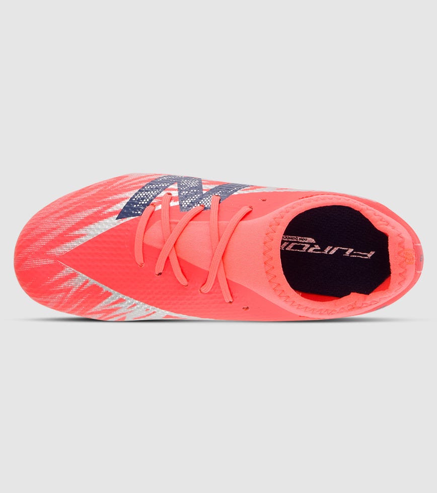 NEW BALANCE FURON TEAM JNR V8 (FG) (GS) KIDS FOOTBALL BOOTS ENERGY RED ...