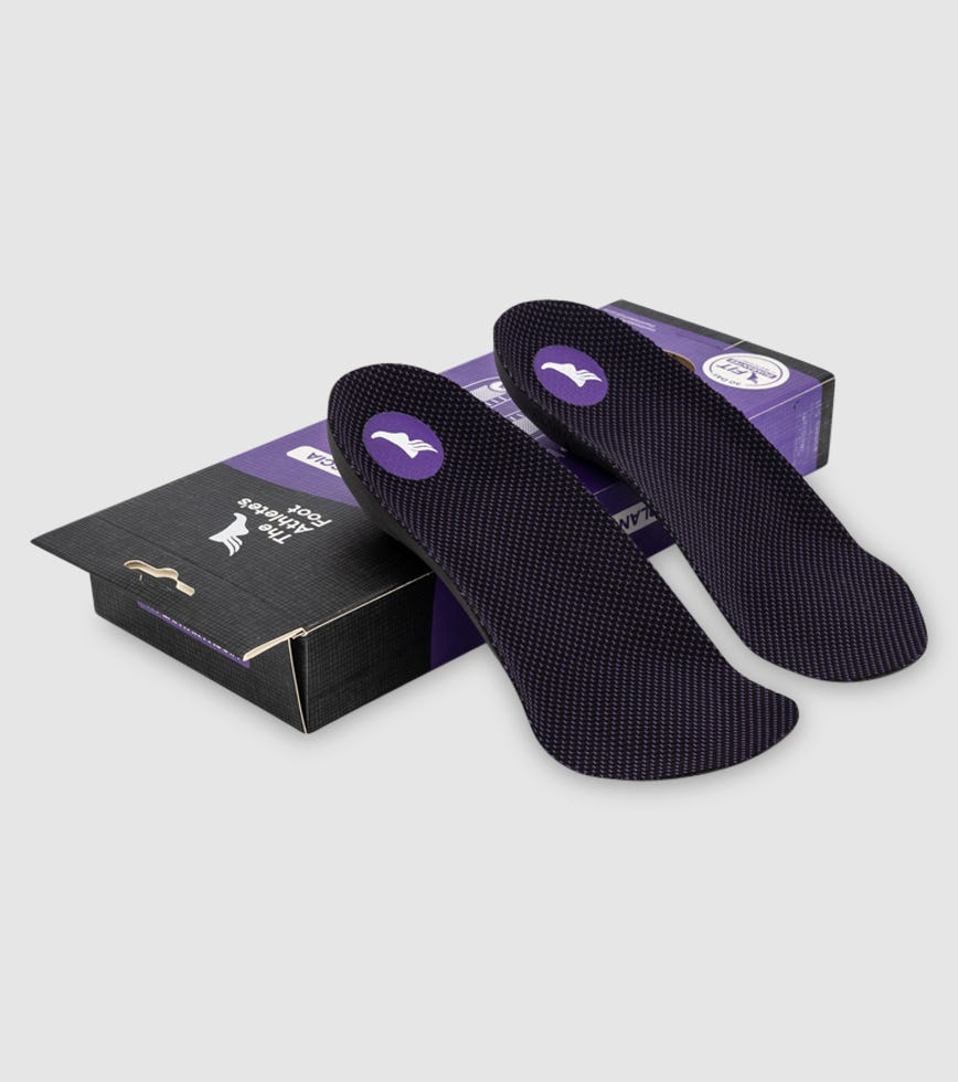 THE ATHLETES FOOT PLANTAR FASCIA 3/4 INNERSOLE BLACK PURPLE | The ...