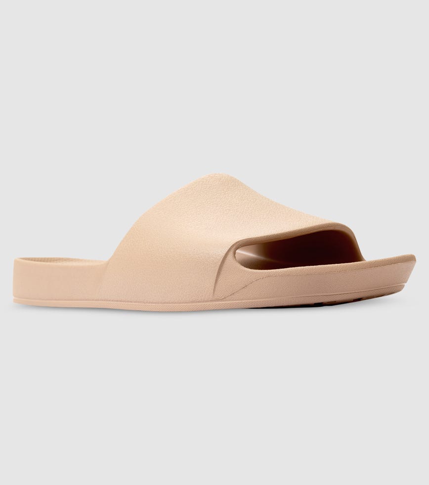 ARCHIES ARCH SUPPORT UNISEX SLIDES TAN | The Athlete's Foot