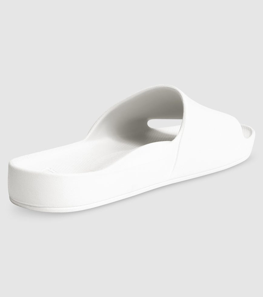 ARCHIES ARCH SUPPORT UNISEX SLIDES WHITE | The Athlete's Foot