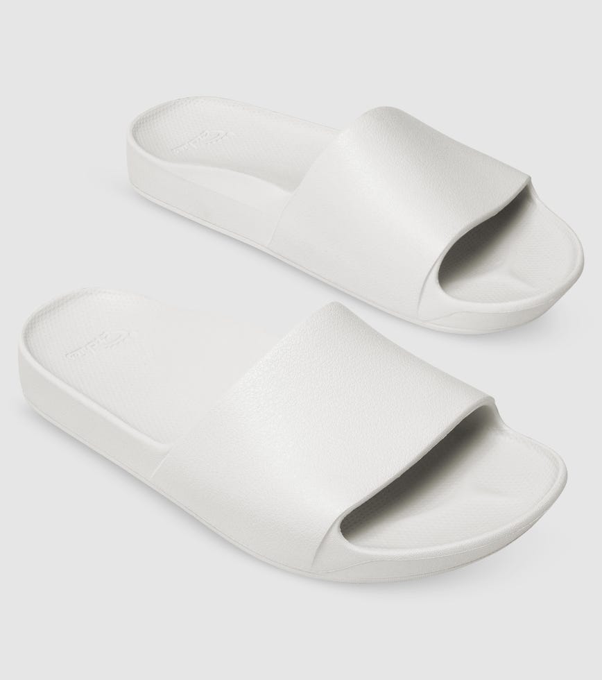 ARCHIES ARCH SUPPORT UNISEX SLIDES WHITE | The Athlete's Foot