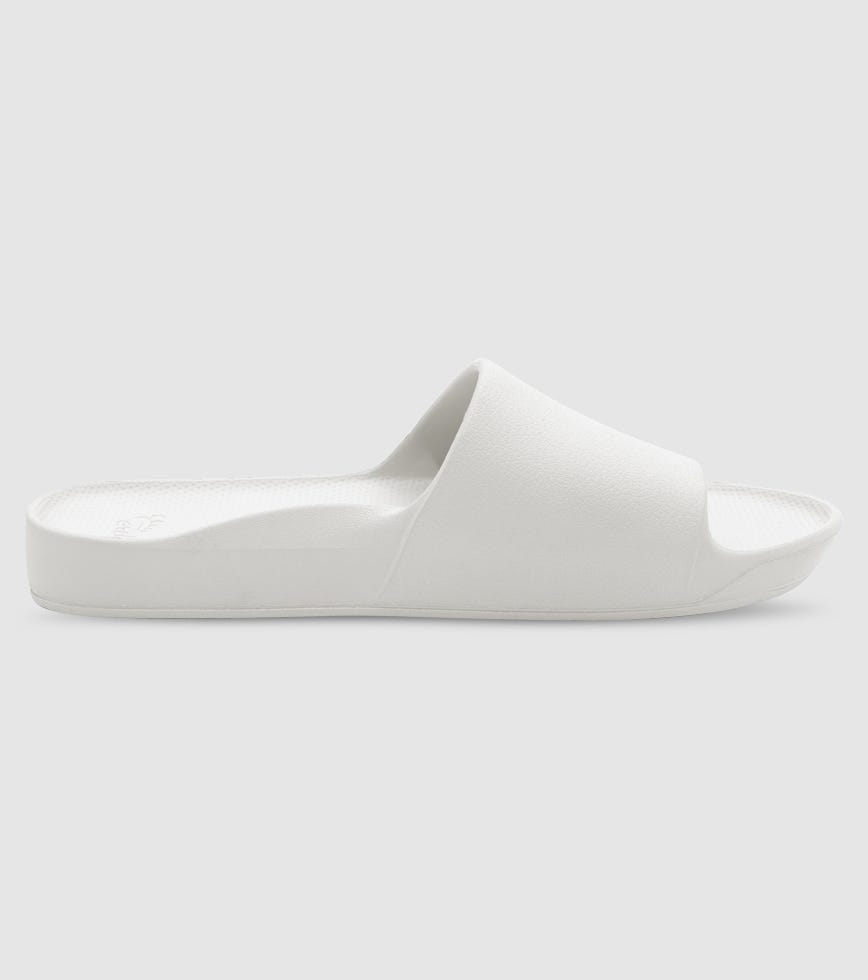 ARCHIES ARCH SUPPORT UNISEX SLIDES WHITE | The Athlete's Foot